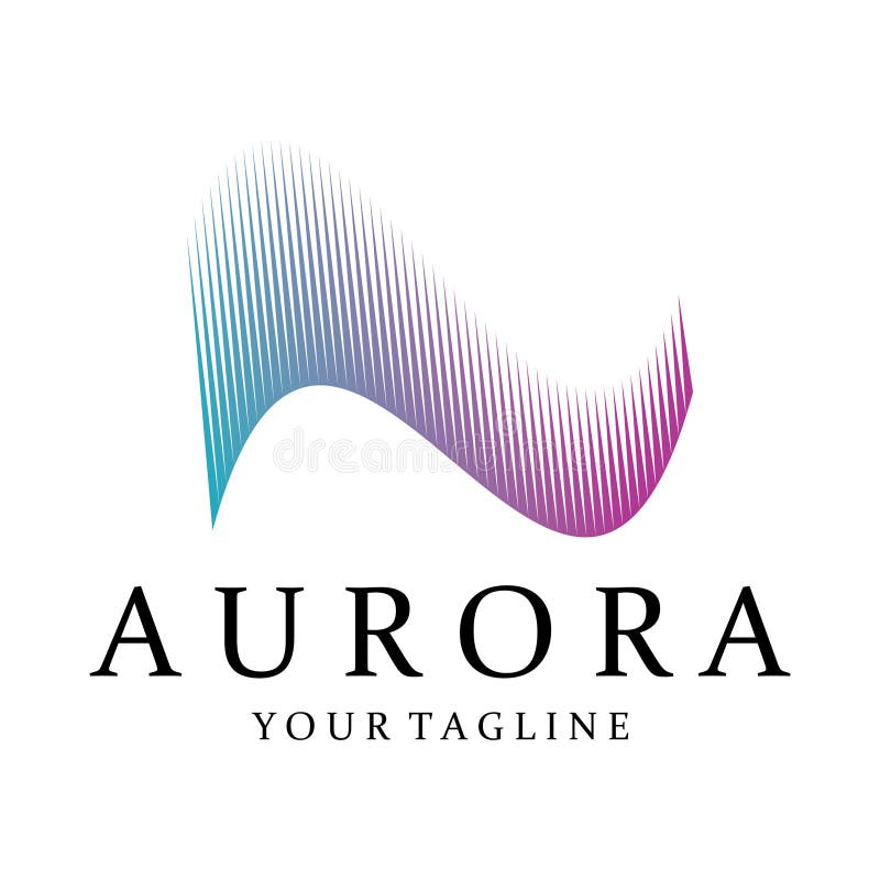 Aurora Logo Design Icon Illustration Vector Template Stock Vector ...