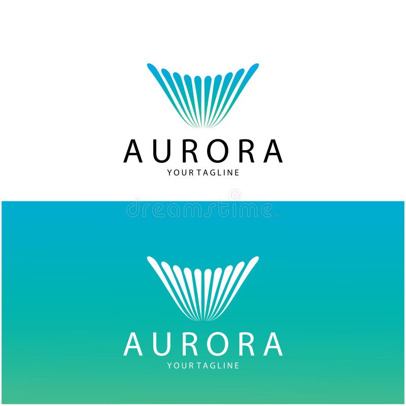 Aurora Logo Design Icon Illustration Vector Template Stock Vector ...