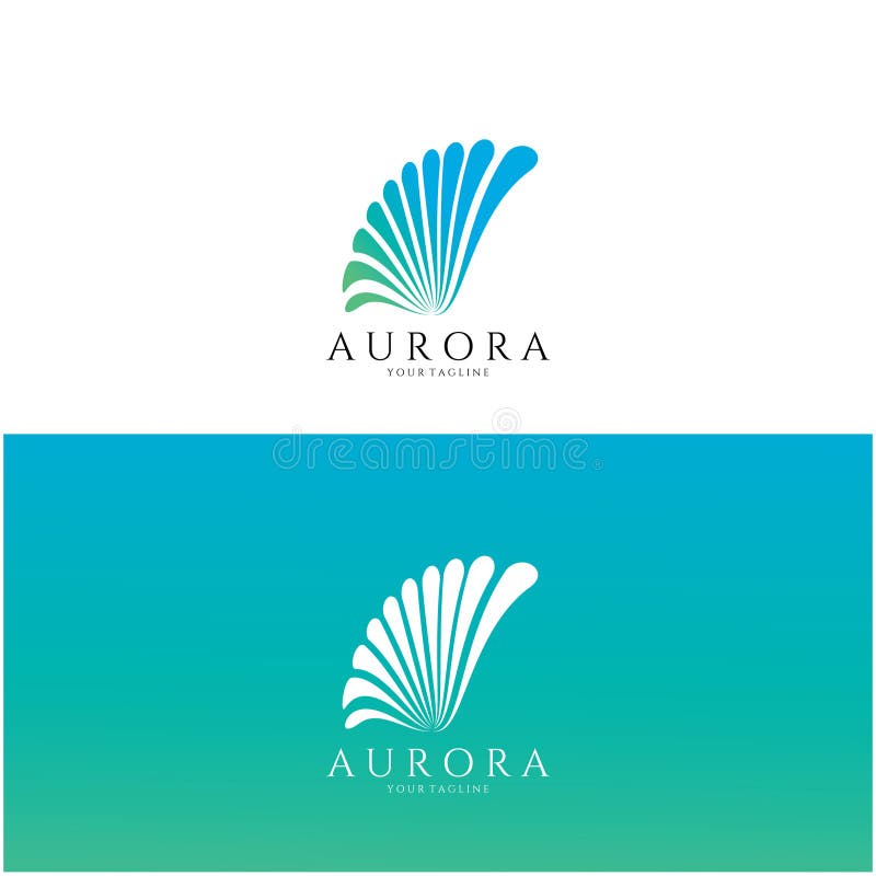 Aurora Logo Design Icon Illustration Vector Template Stock Vector ...