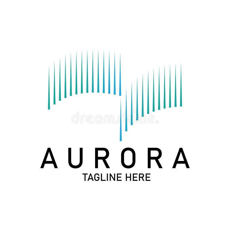 Aurora Logo Light Sky Astronomy Vector Design Stock Illustration ...
