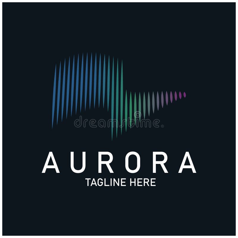 Aurora Logo Light Sky Astronomy Vector Design Stock Illustration ...