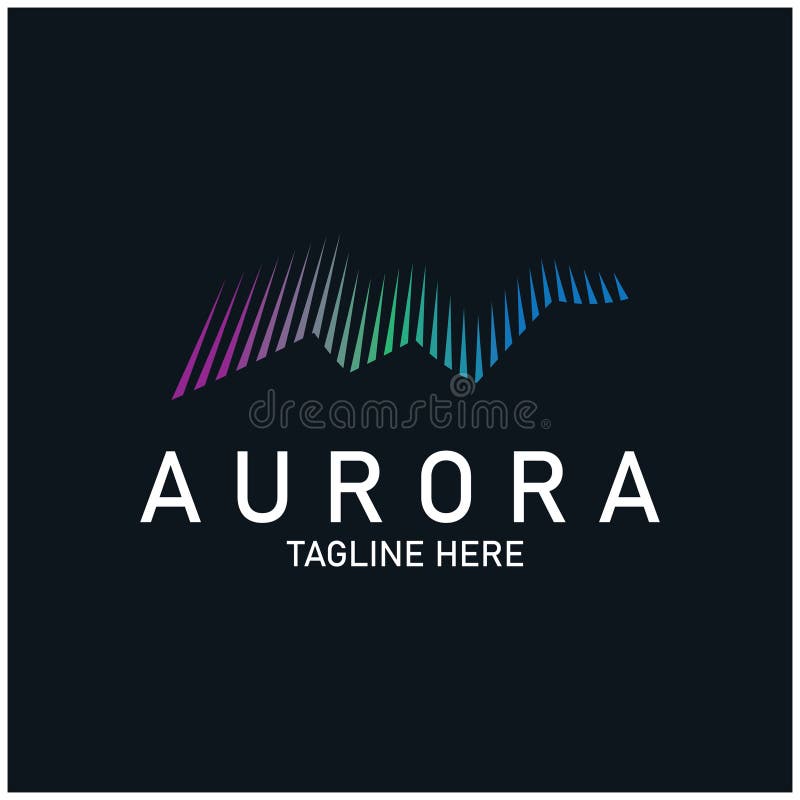 Aurora Logo Light Sky Astronomy Vector Design Stock Illustration ...