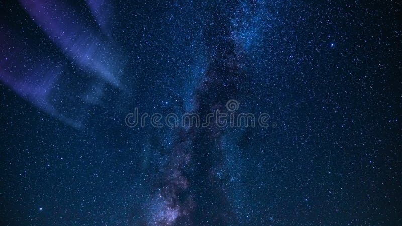 Aurora Purple in Starry Sky Loop Stock Footage - Video of southern ...