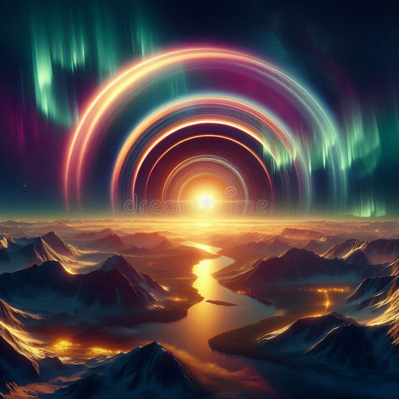 Aurora Space Space Containing the Natural Light Displays that Stock ...