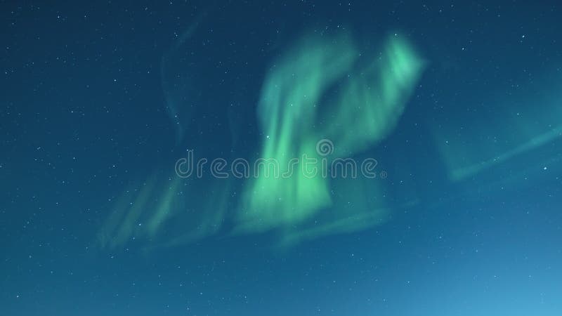 Aurora in Starry Blue Night Sky Loop Stock Footage - Video of ...