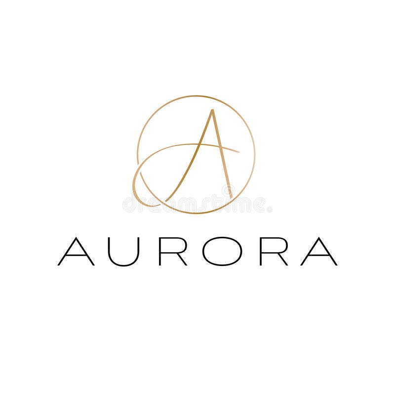 Aurora Vector Logo Design. Letter a Logotype Stock Vector ...