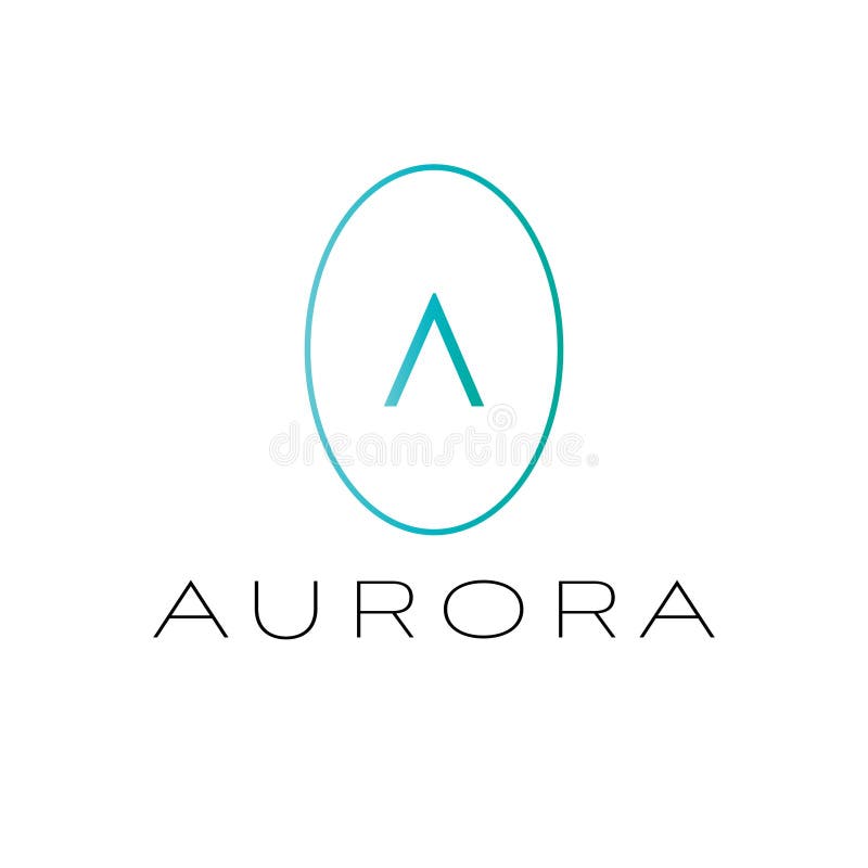 Aurora Vector Logo Design. Letter a Logotype Stock Illustration ...