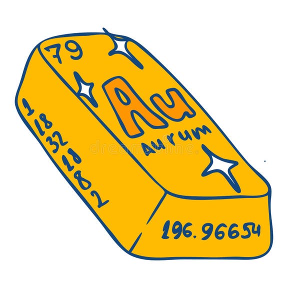 Aurum Bar Icon, Hand Drawn Style Stock Vector - Illustration of deposit ...