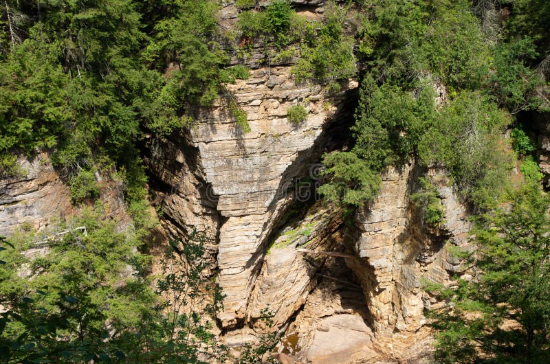 AuSable Chasm Rock Formation Stock Photo - Image of wild, adventure ...