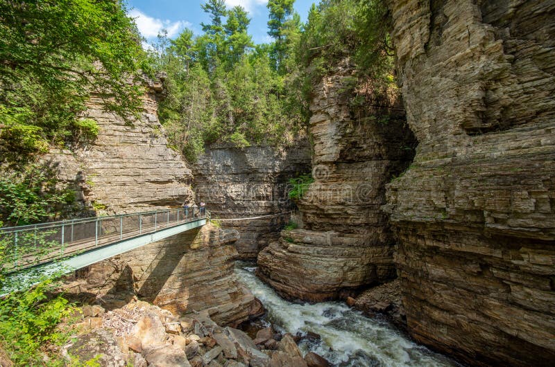 AuSable Chasm Rock Formation Stock Photo - Image of trails, nature ...
