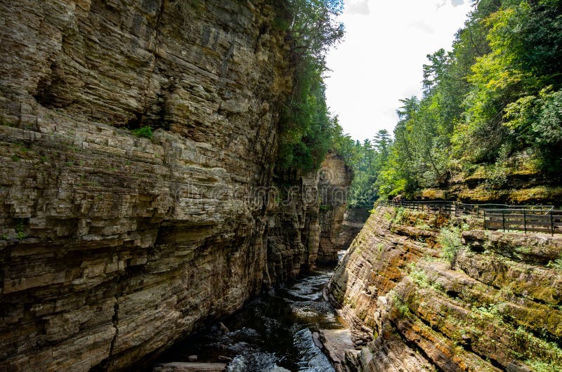 AuSable Chasm Rock Formation Stock Image - Image of views, trees: 210259617