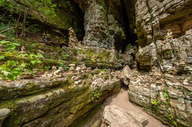AuSable Chasm Rock Formation Stock Photo - Image of hiking, views ...