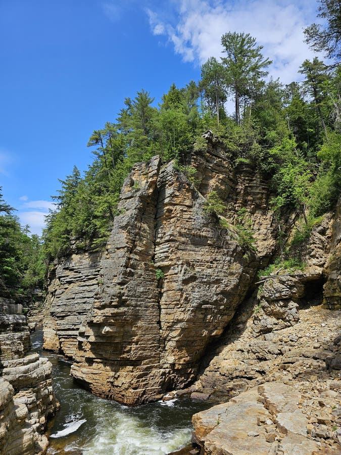 Ausable Chasm Canyon in New York State Stock Photo - Image of chasm ...