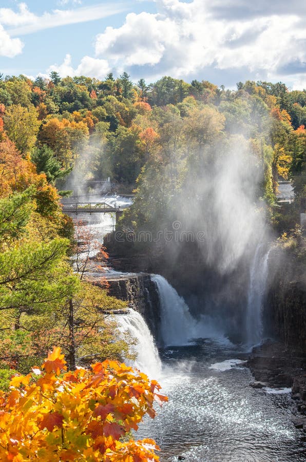 Ausable Chasm Waterfalls stock image. Image of chasm - 61048421