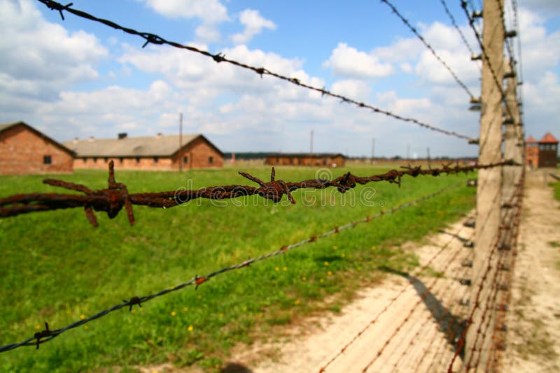 Auschwitz Barbed Wire Fence Editorial Stock Photo - Image of poland ...