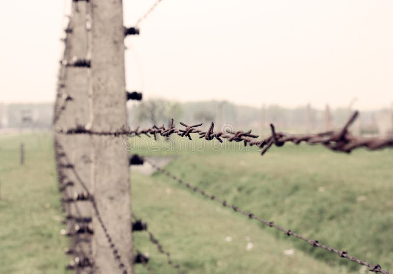 Auschwitz Barbed Wire Fence Editorial Photography - Image of jail ...