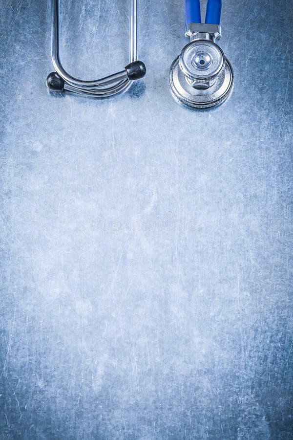Ausculator Diagnostic Tool on Metallic Background Copy Space Med Stock ...