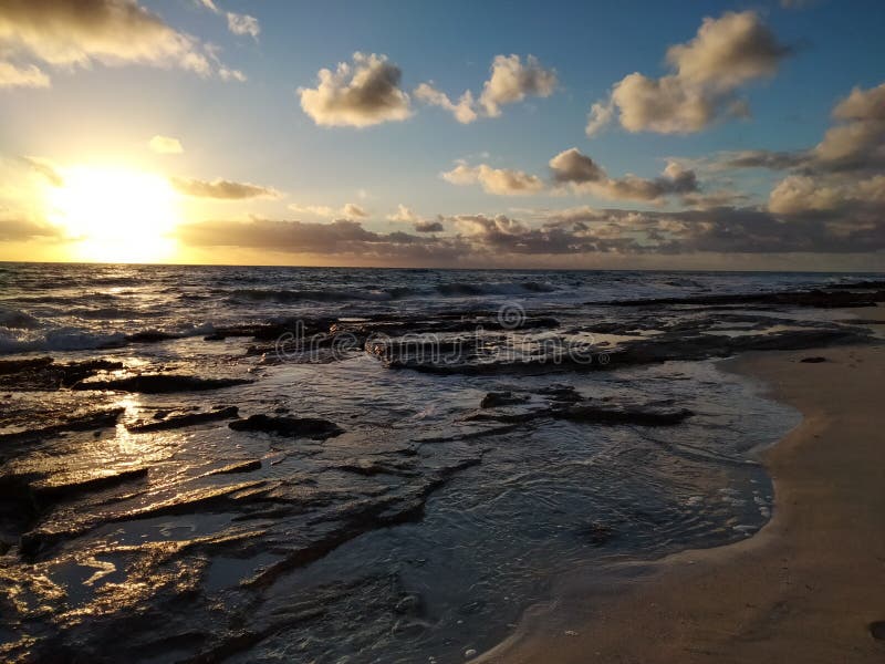 Aussie Beach, Beautiful Sunset Stock Photo - Image of beach, evening ...