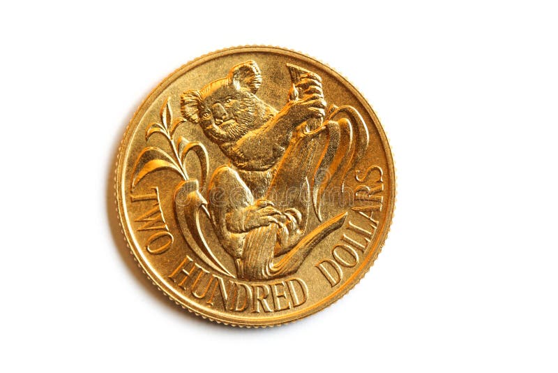 Aussie Gold $200 coin stock photo. Image of australian - 1905690