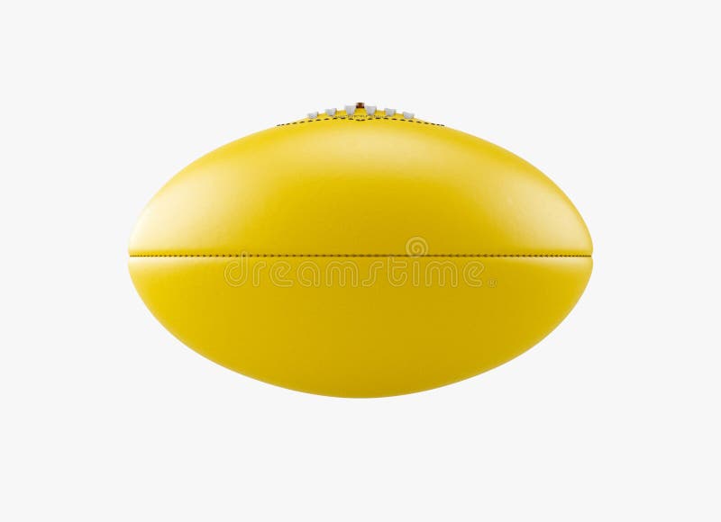 Aussie Rules Ball Yellow stock illustration. Illustration of unbranded ...