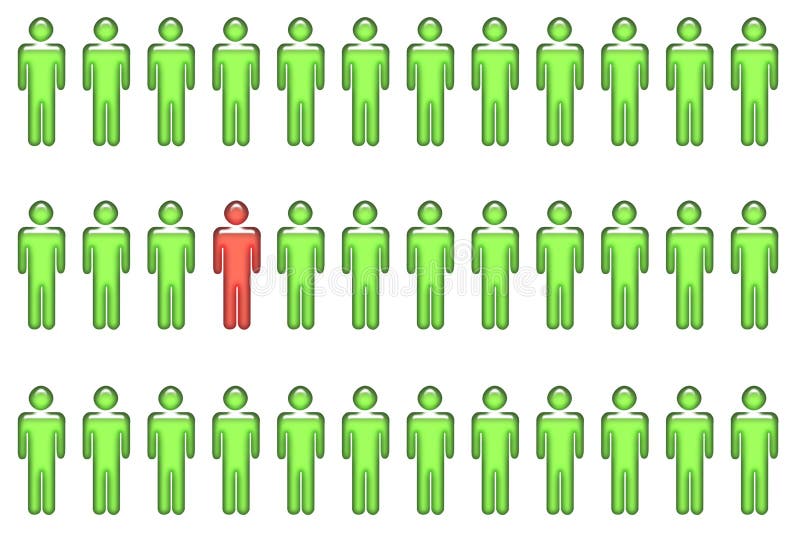 Aussortiert - Unterschiedlich Zu Jeder Stock Abbildung - Illustration ...