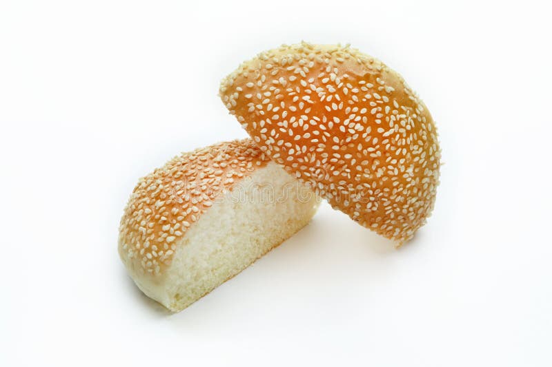 Austere Hamburger Bun Bread Single Slice Close Up Photo Stock Image ...