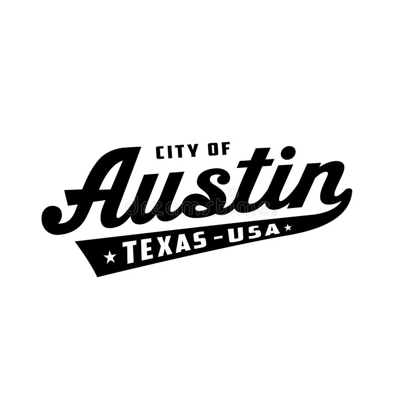 Austin Texas Lettering Design. Austin Typography Design. Vector and ...