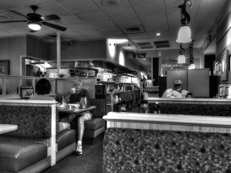 Austin Diner B&W editorial image. Image of pancakes - 68379435