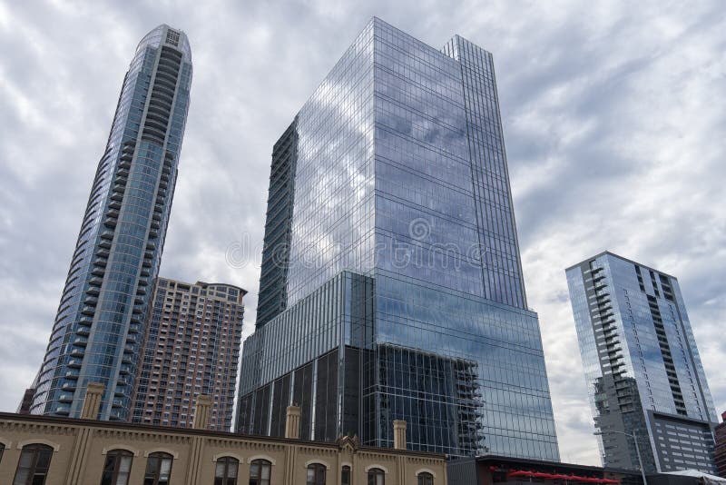 Austin buildings stock image. Image of facades, sixth - 8585857