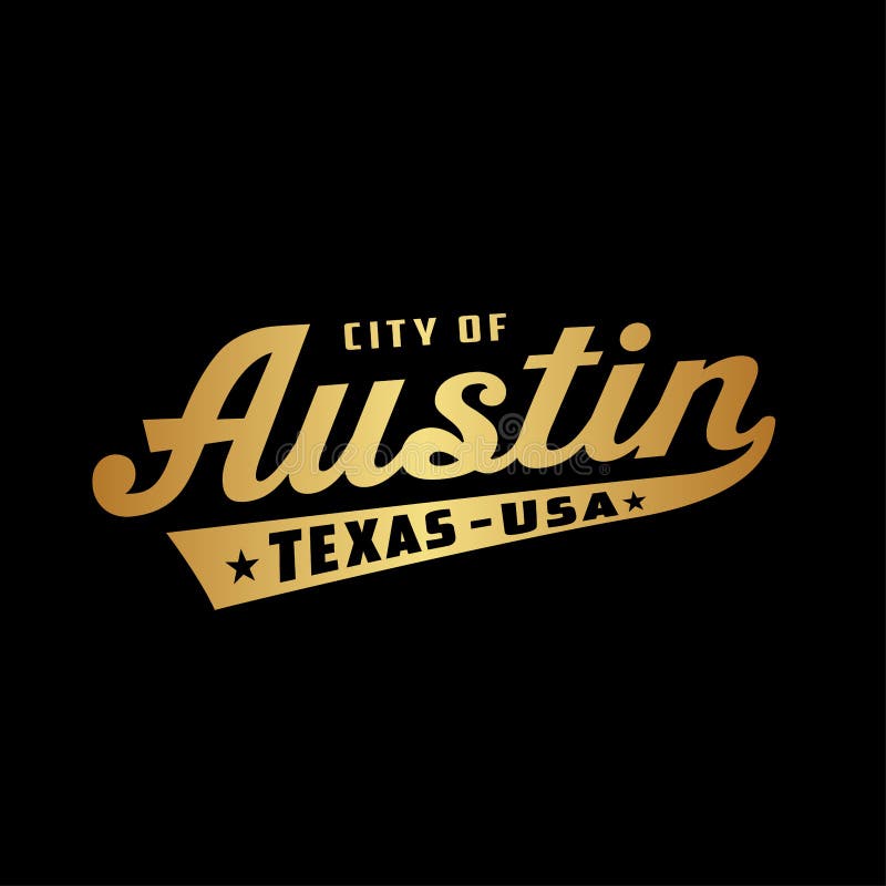 Austin Texas Lettering Design. Austin Typography Design. Vector and ...