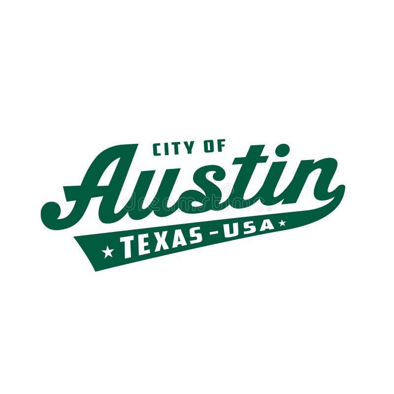Austin Texas Lettering Design. Austin Typography Design. Vector and ...