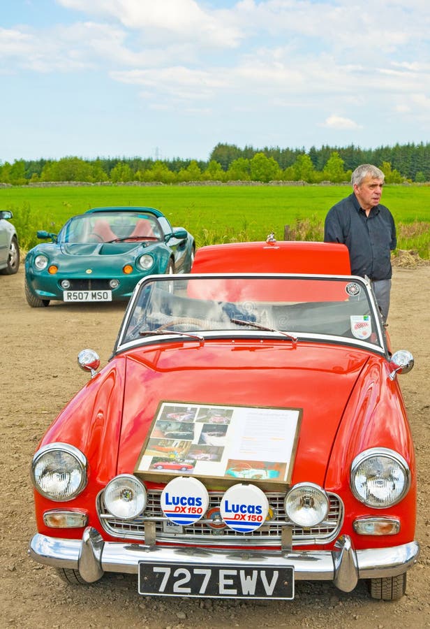 Austin Healey Sprite at Rally in Inverness. Editorial Image - Image of ...