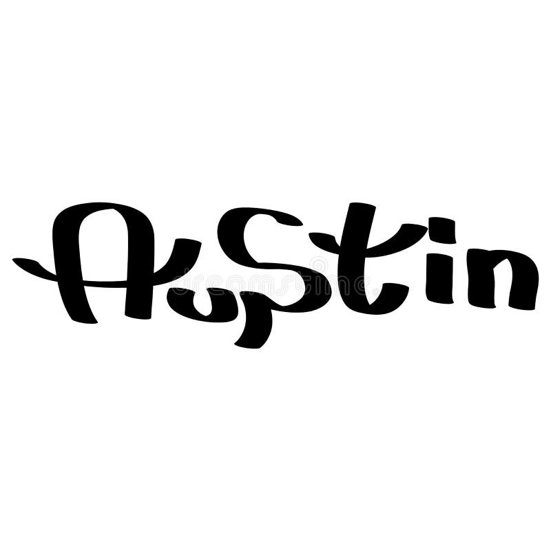 Austin Male Name Street Art Design. Graffiti Tag Austin. Vector Art ...