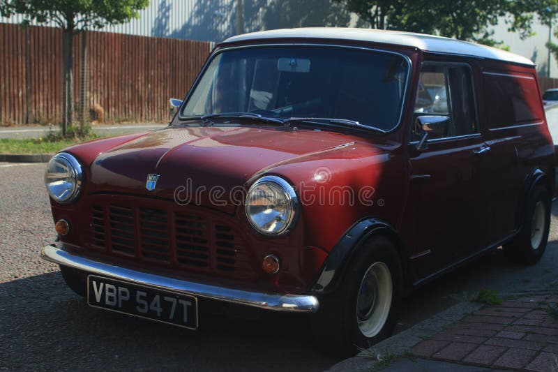 Red Old T Reg Austin Mini Van Stock Photos - Free & Royalty-Free Stock ...