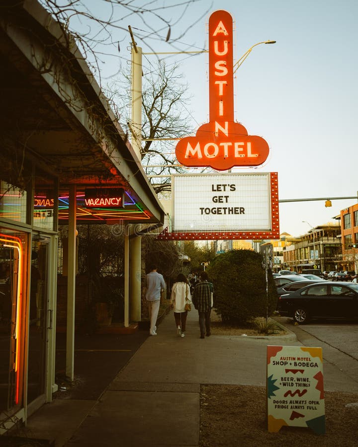 Austin Motel Vintage Sign, Austin, Texas Editorial Stock Photo - Image ...