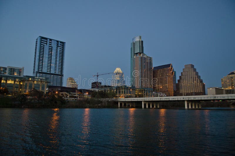 Austin by night editorial photography. Image of america - 47342202