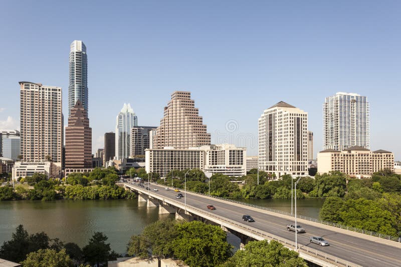 Austin Skyline Del Centro, Il Texas Fotografia Stock - Immagine di ...