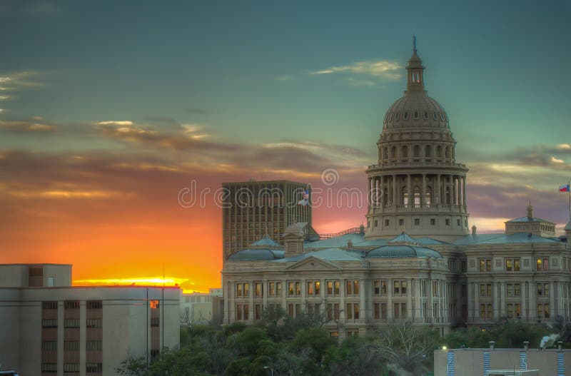 Austin State Capitol stock image. Image of colorful, landscape - 91757595
