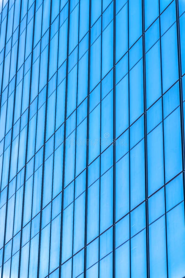 Austin, Texas- Close-up of a Glass Wall of a Modern Building Stock ...