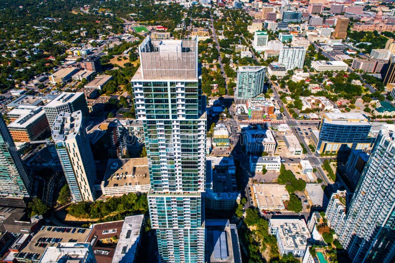 Austin Texas Impossible Engineering Tower Shifting and Turning Stock ...