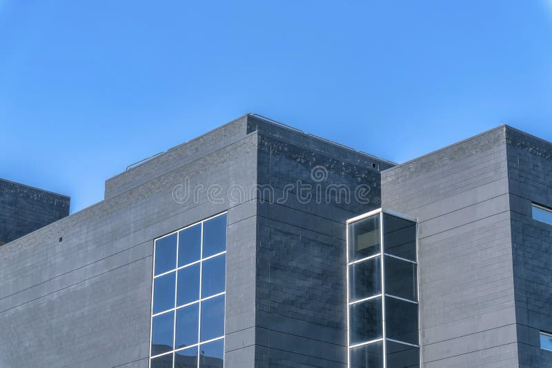 Austin, Texas- Modern Building Exterior with Gray Concrete Wall ...