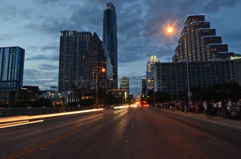 Austin Texas at night editorial image. Image of exterior - 41780815