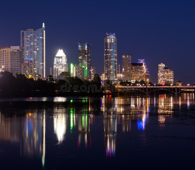 Austin Texas by night editorial photo. Image of famous - 34350566