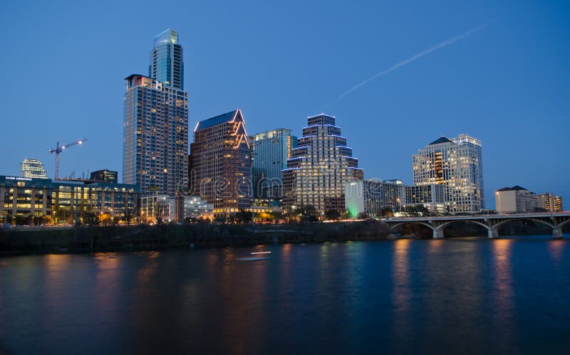 Austin Texas by night editorial photography. Image of office - 48793792