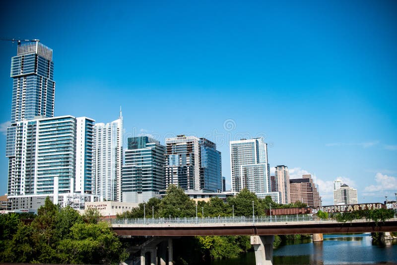 Austin texas skyline imagen de archivo editorial. Imagen de torre ...