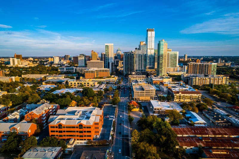 Austin Texas Sunset stock photo. Image of architecture - 163593018