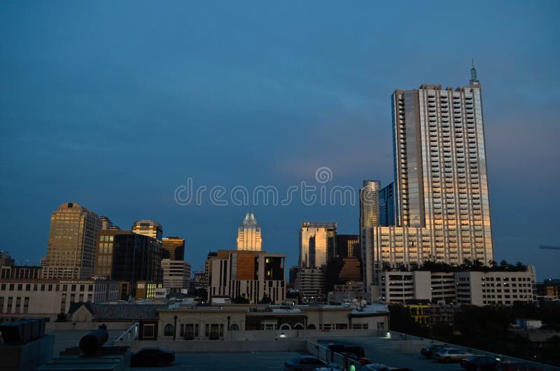 Austin Texas at sunset editorial image. Image of landmark - 44006795