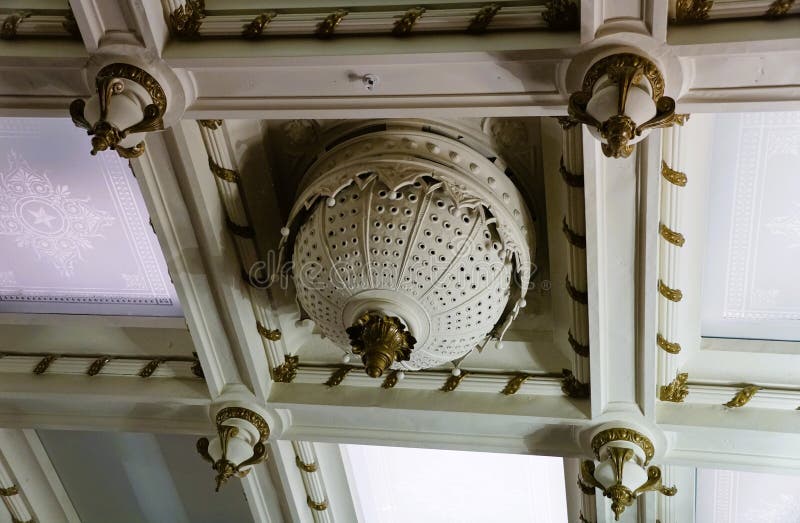 Austin, Texas, U.S.a - April 9, 2024 - Closeup of the Ceiling Decor ...