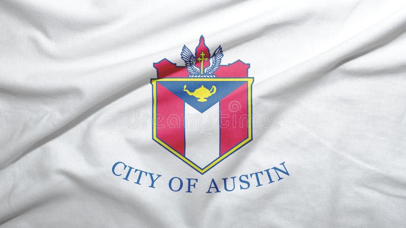 Austin of Texas of United States Flag Waving on the Top Stock Image ...