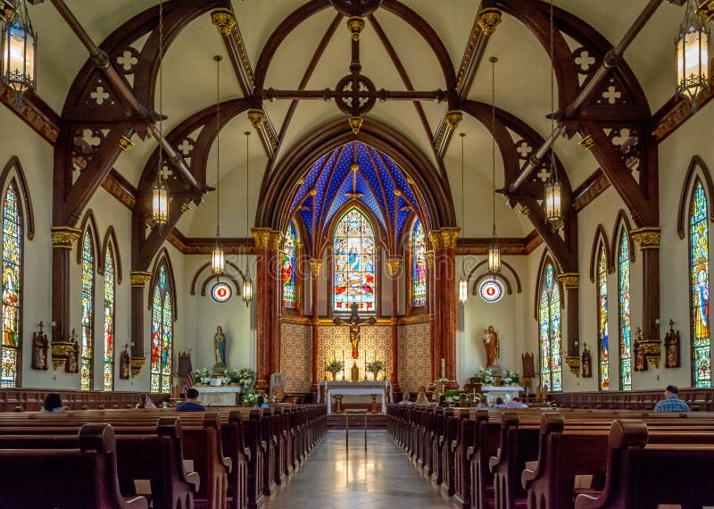 Austin Texas/USA - May 27 2019: St Mary`s Catholic Cathedral Editorial ...